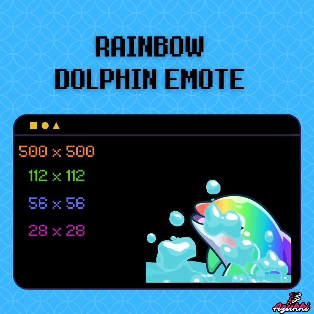 Animated Rainbow Dolphin Emote / Ocean Emote / Emotes / Twitch ...