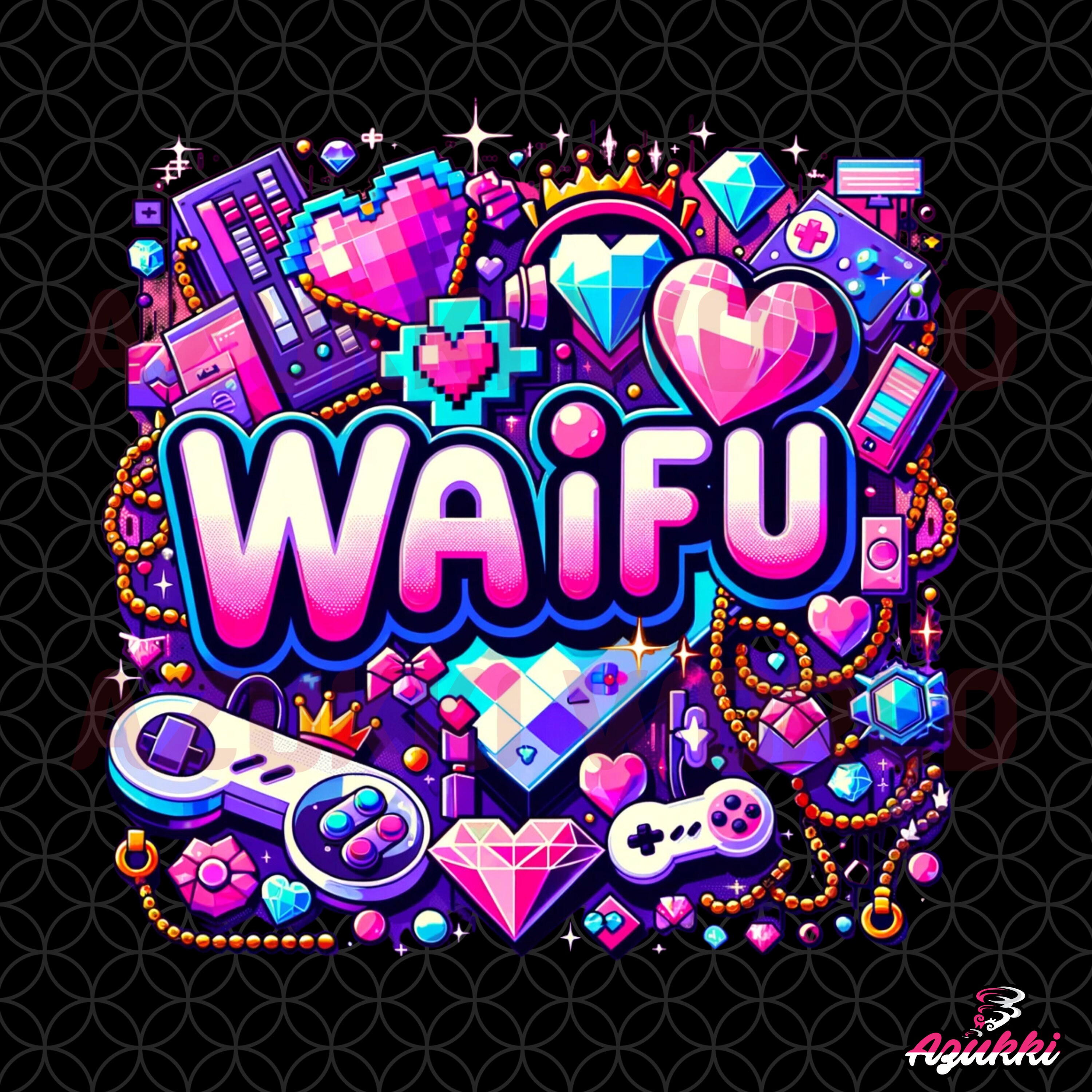Cute Gamer Girl Pixel Art | Anime Waifu SVG/PNG Files, Digital Retro 8 ...
