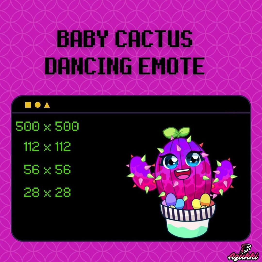 Animated Baby Cactus Emote / Dancing Emote / Emotes / Twitch / Discord ...