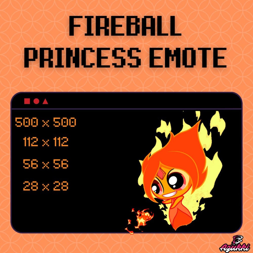 Animated Fire Girl Emote / Princess Emote / Stream Emotes / Twitch ...