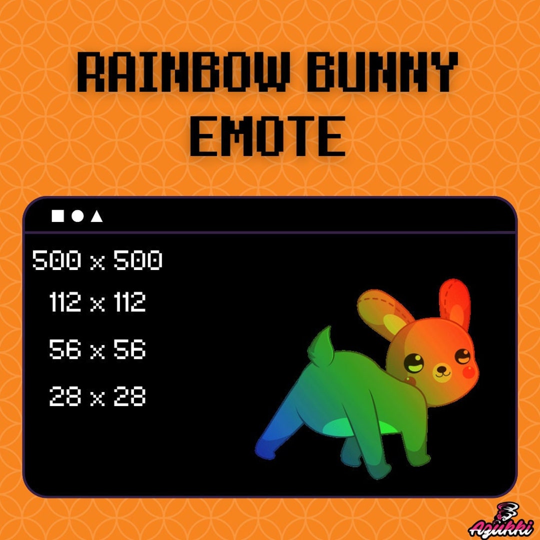 Animated Rainbow Bunny Emote / Booty Emote / Emotes / Twitch / Discord ...