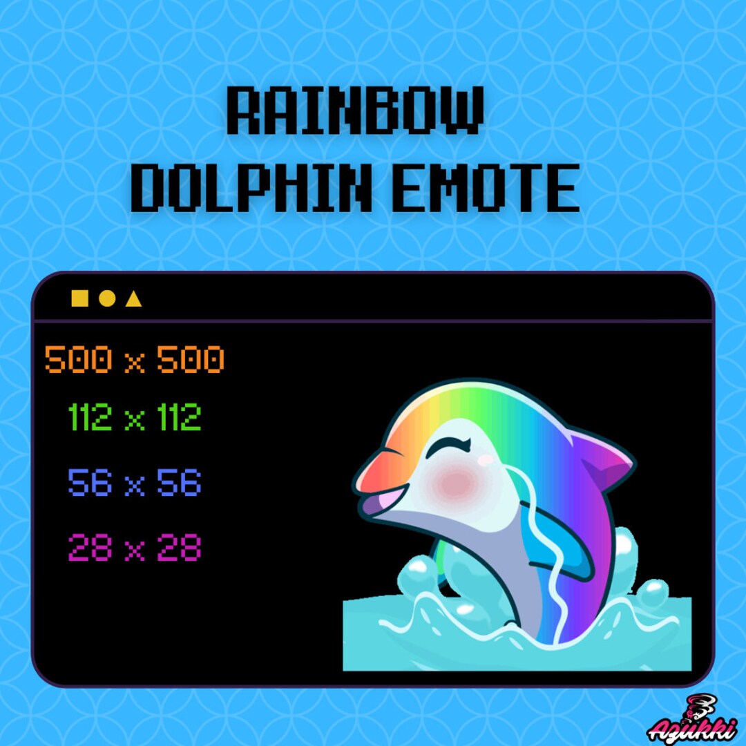 Animated Rainbow Dolphin Emote / Ocean Emote / Emotes / Twitch ...