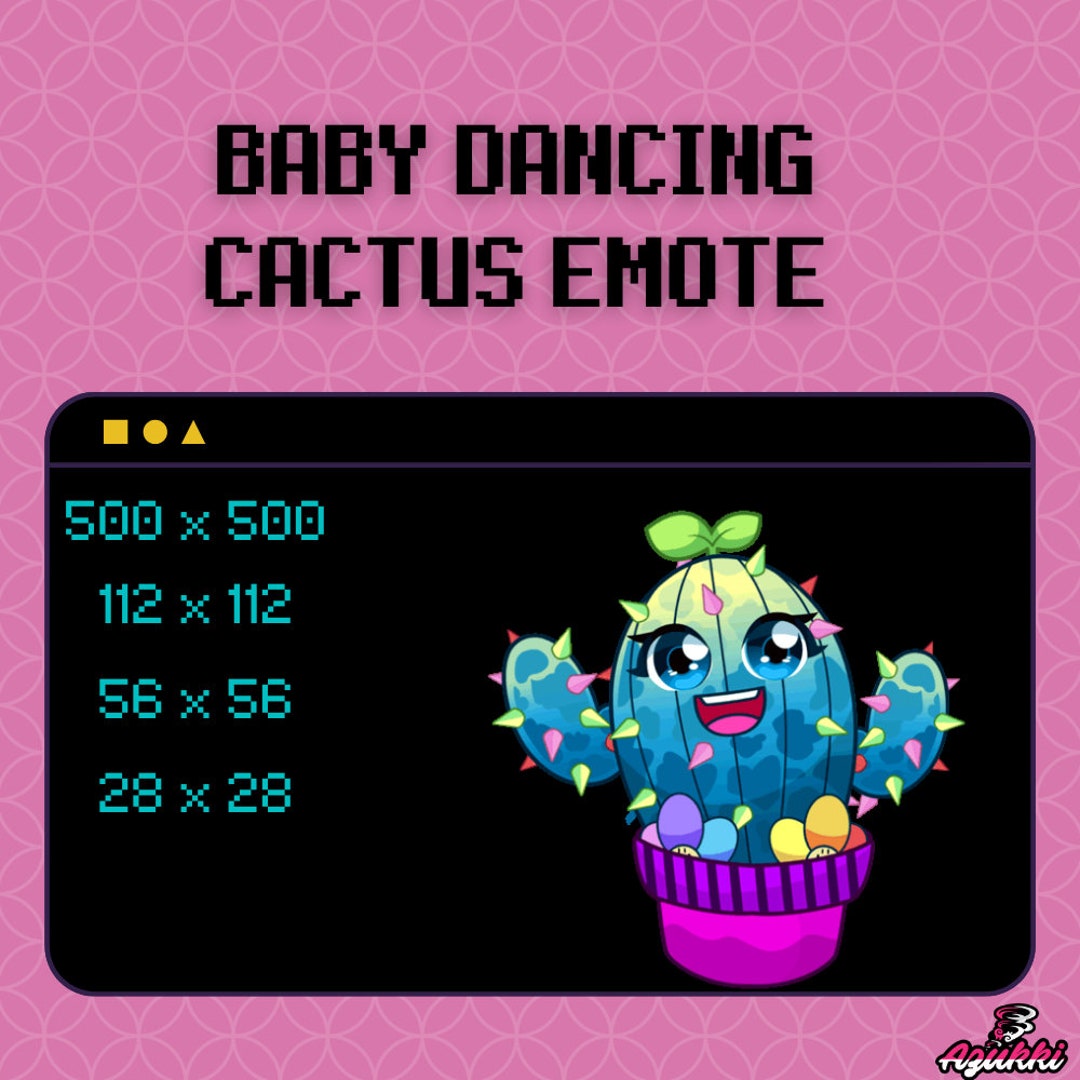 Animated Baby Cactus Emote / Dancing Emote / Emotes / Twitch / Discord ...