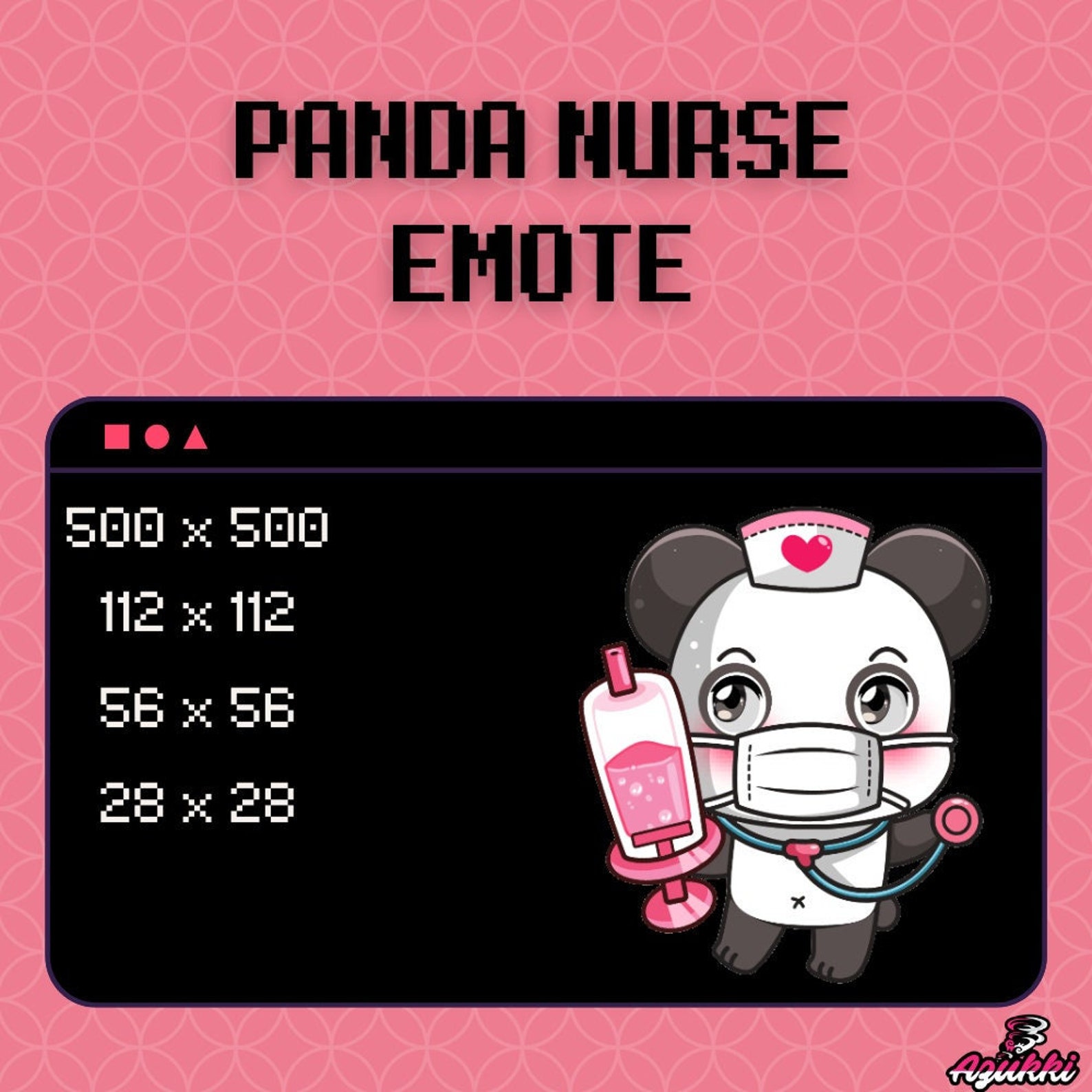 Animated Panda Nurse Emote / Doctor Emotes / Love Emotes / Twitch ...