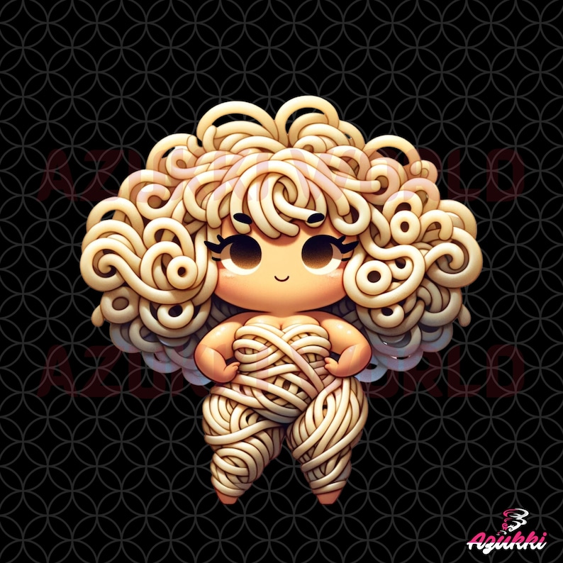 Chibi Noodle Girl SVG/PNG / Designs / Graphic / Illustration / Vector ...