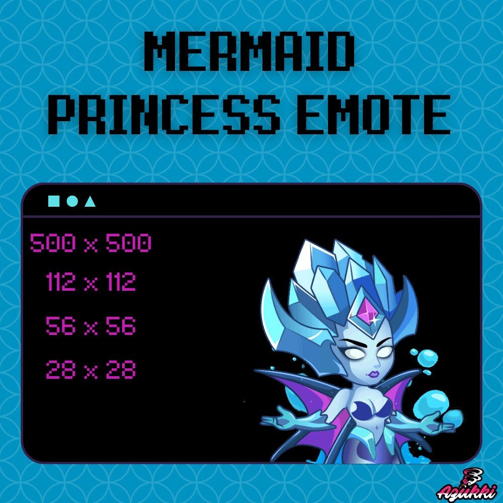 Animated Mermaid Emote / Princess Emote / Stream Emotes / Twitch ...