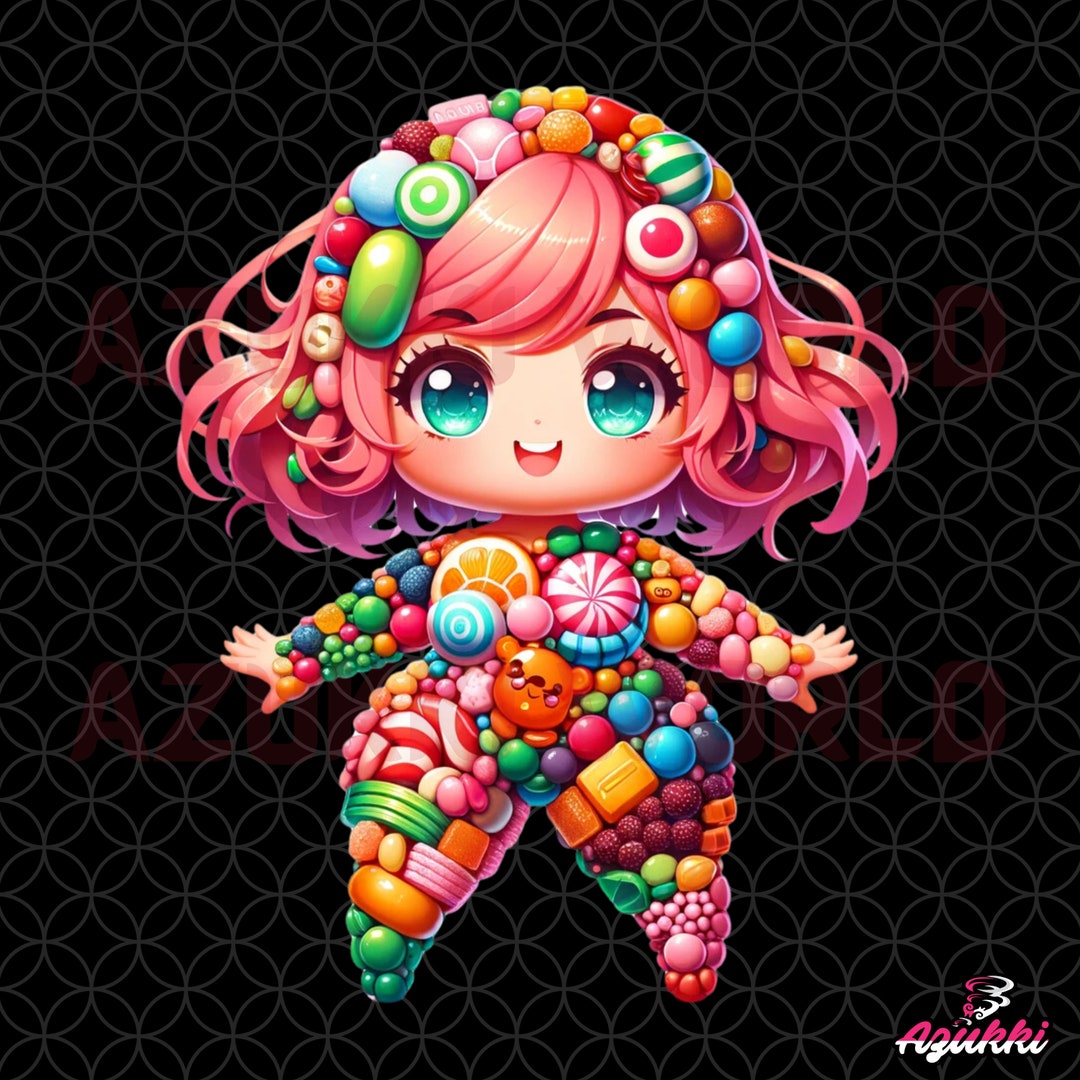 Chibi Candy Girl SVG/PNG / Sweet Designs / Graphic / Illustration ...
