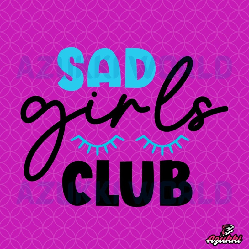 Sad Girls SVG/PNG / Girl Designs / Girl Graphics / Girl Images for ...
