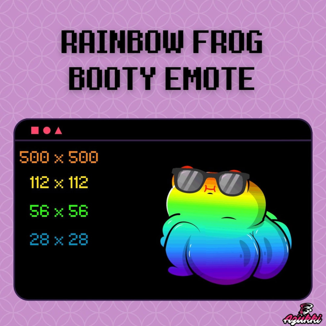 Animated Rainbow Frog Emote / Booty Emote / Emotes / Twitch / Discord ...