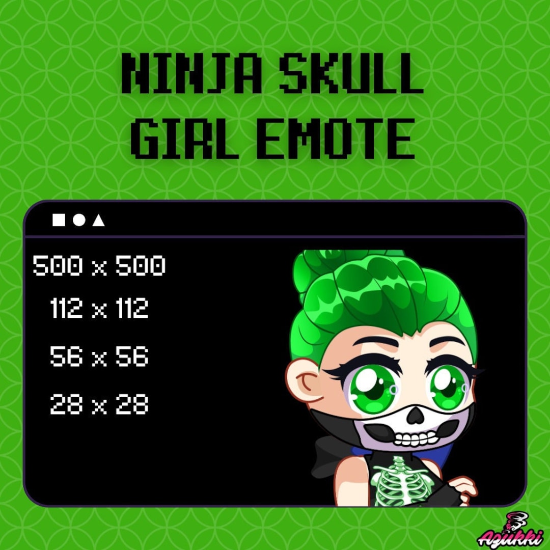 Animated Ninja Girl Emote / Skull Emotes / Stream Emotes / Twitch ...