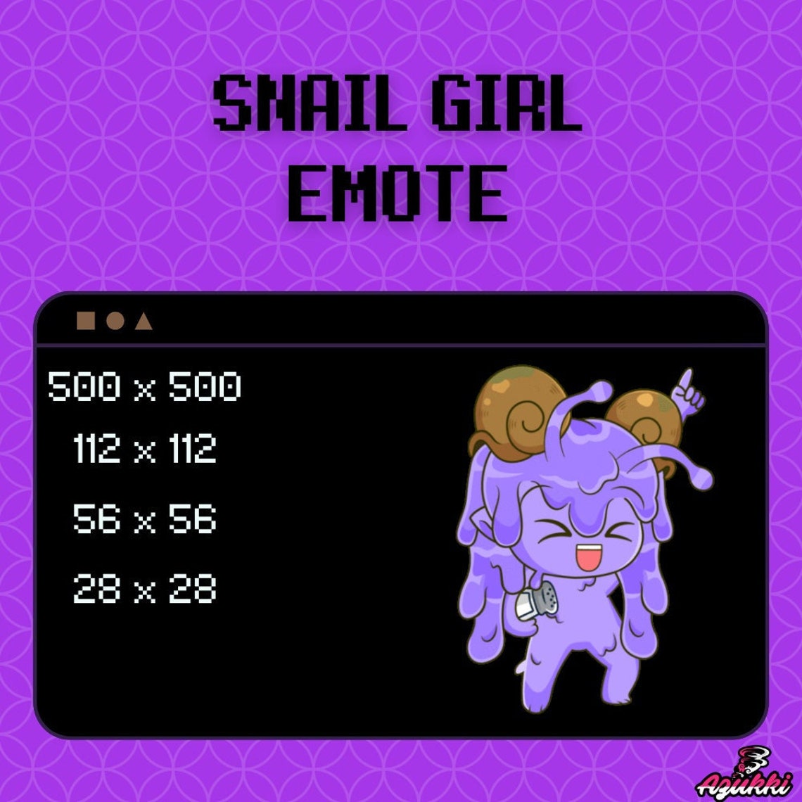 Animated Snail Girl Emote / Salt Emote / Emotes / Twitch / - Etsy