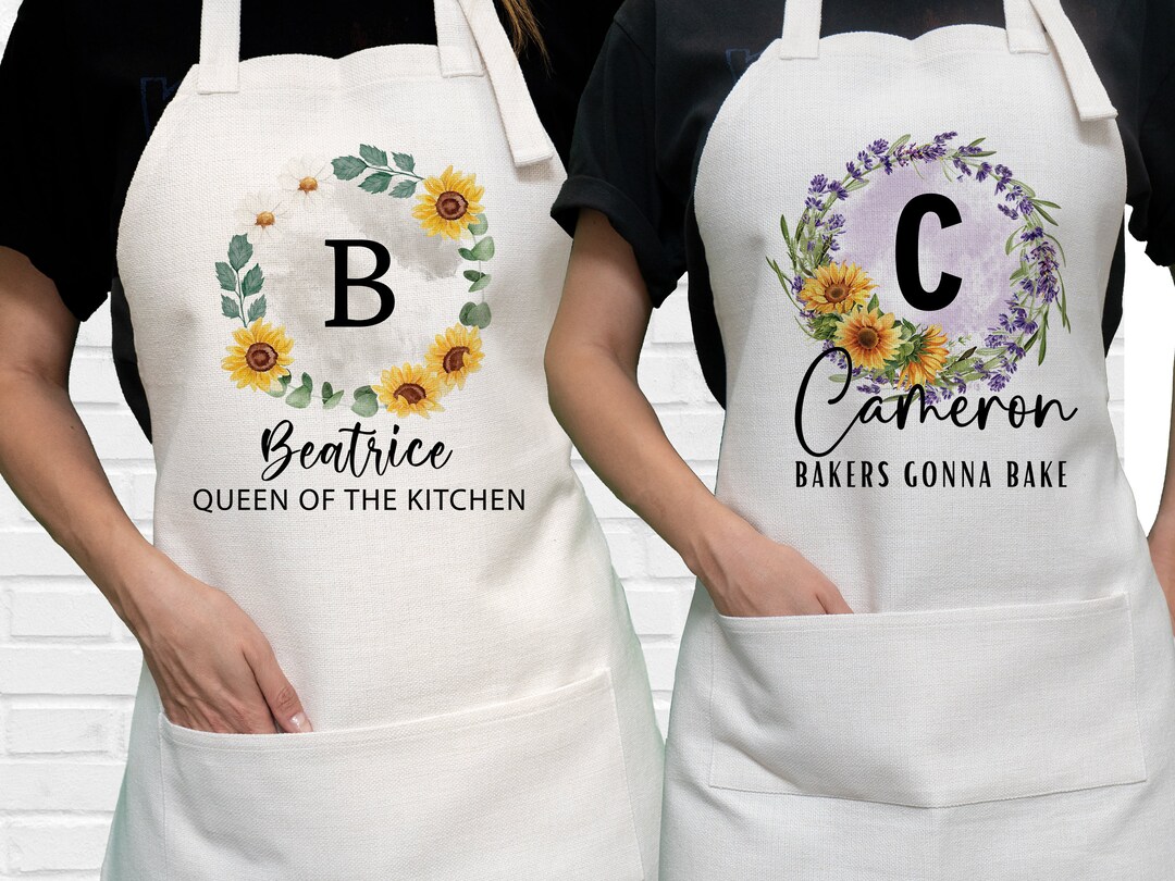 Personalized Kitchen Apron, Custom Apron W/ Name, Custom Kitchen Apron ...