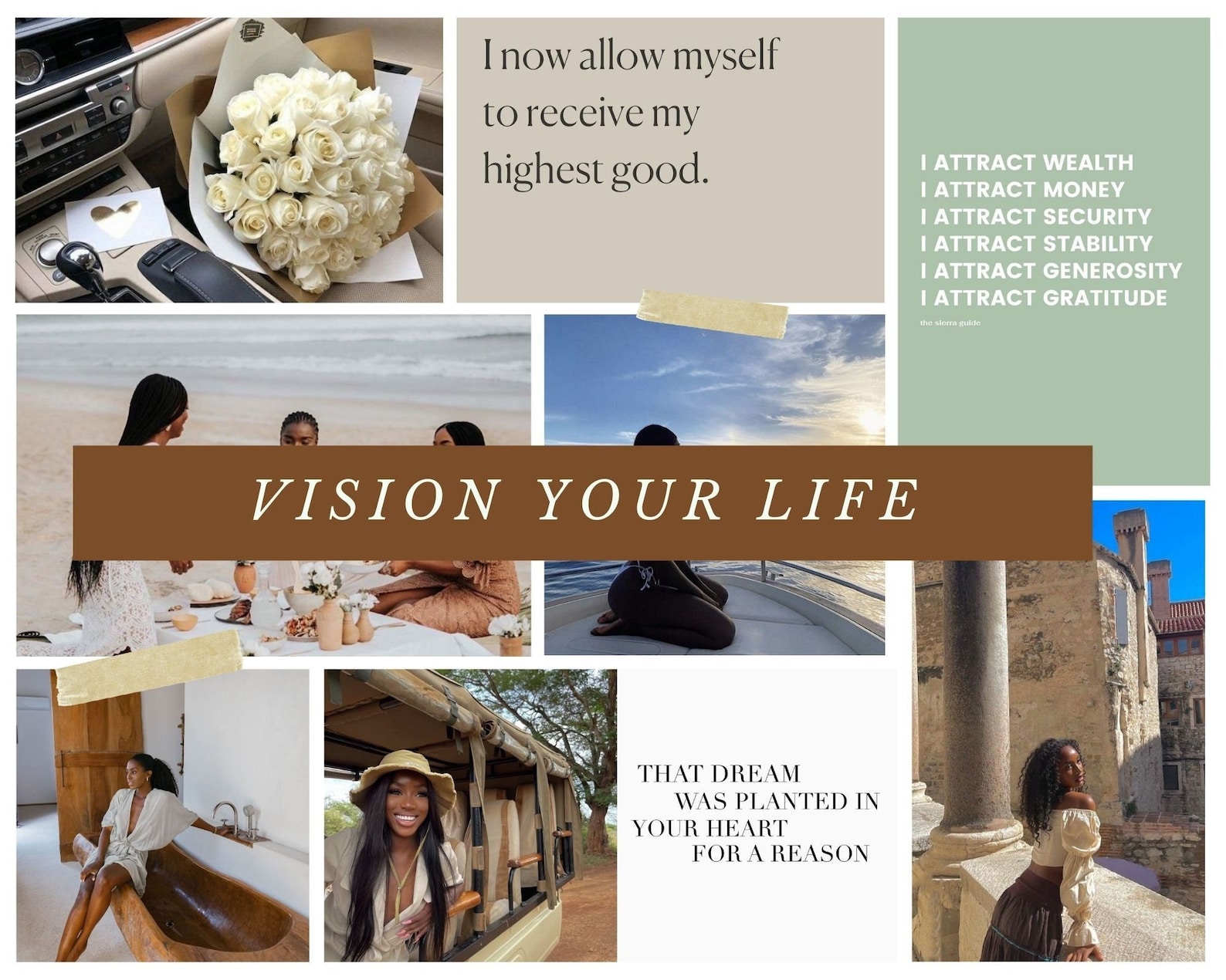 Custom Vision Board or Mood Board for Your Computer Wallpaper - Etsy