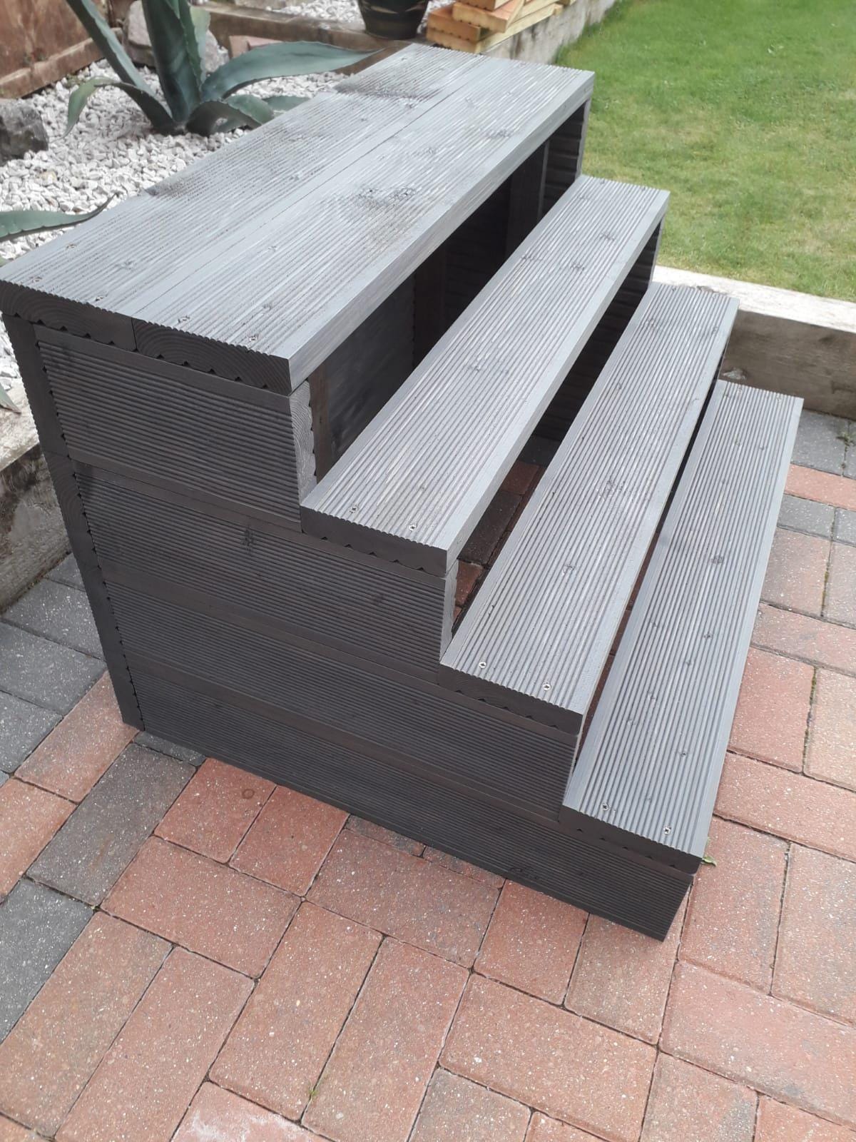 Outdoor Wooden Steps Mobile Home / Garden / Caravan / Spa / Hot Tub ...