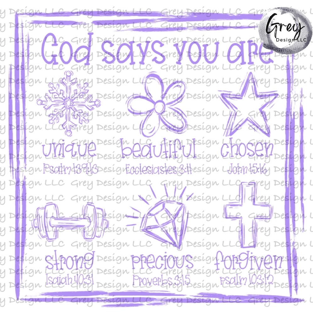 God Says You Are Png | Single Color Svg | Christianity Png | Bible ...