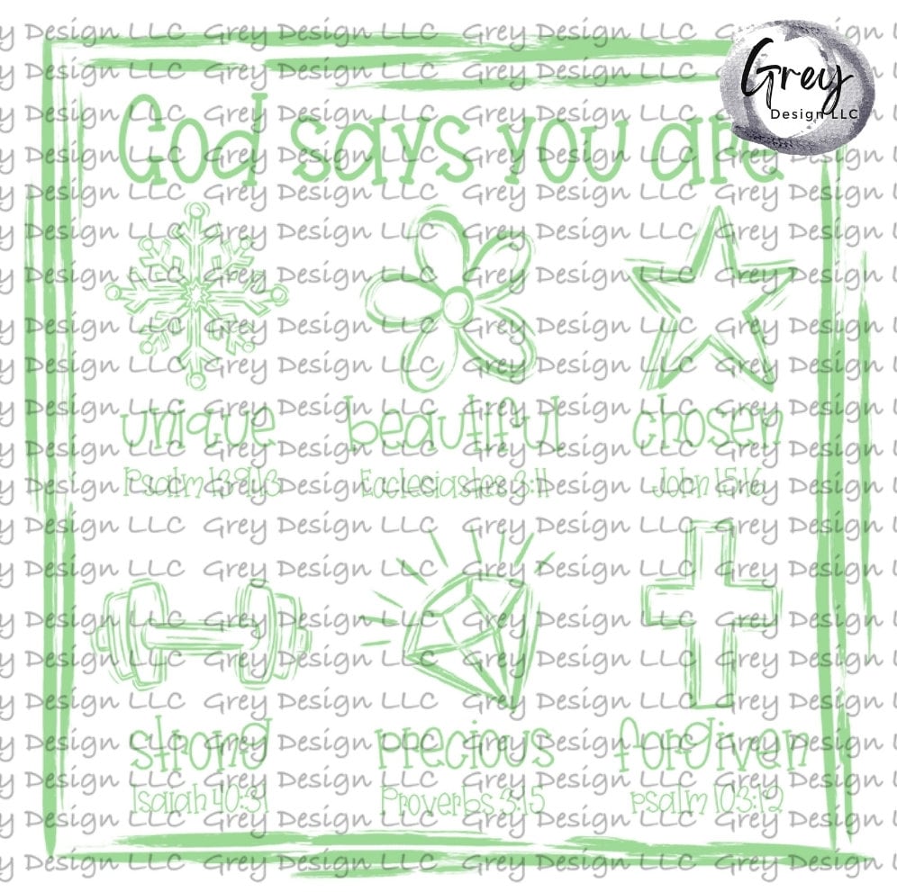 God Says You Are Png | Single Color Svg | Christianity Png | Bible ...