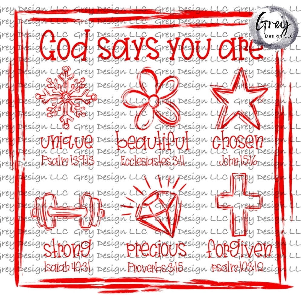 God Says You Are Png Single Color Svg Christianity Png Bible Verses - Etsy