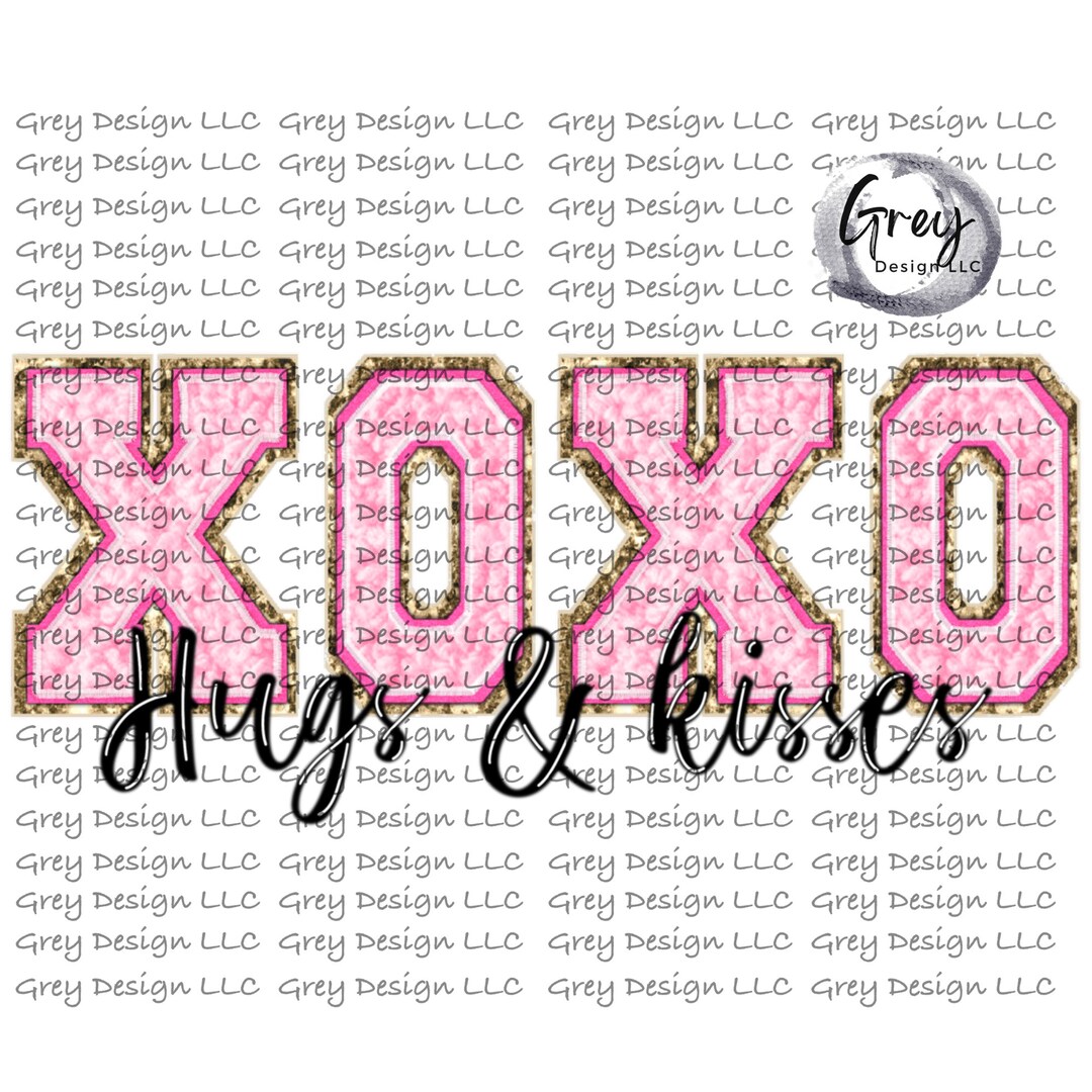 XOXO | Hugs and Kisses Png | Valentine’s Day Digital Download ...