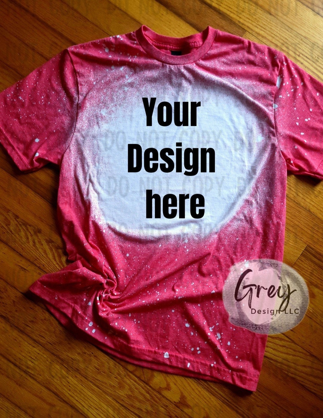 Heather Red Mockup | Mockup | Bleached | Bleached Mockup | Wooden ...