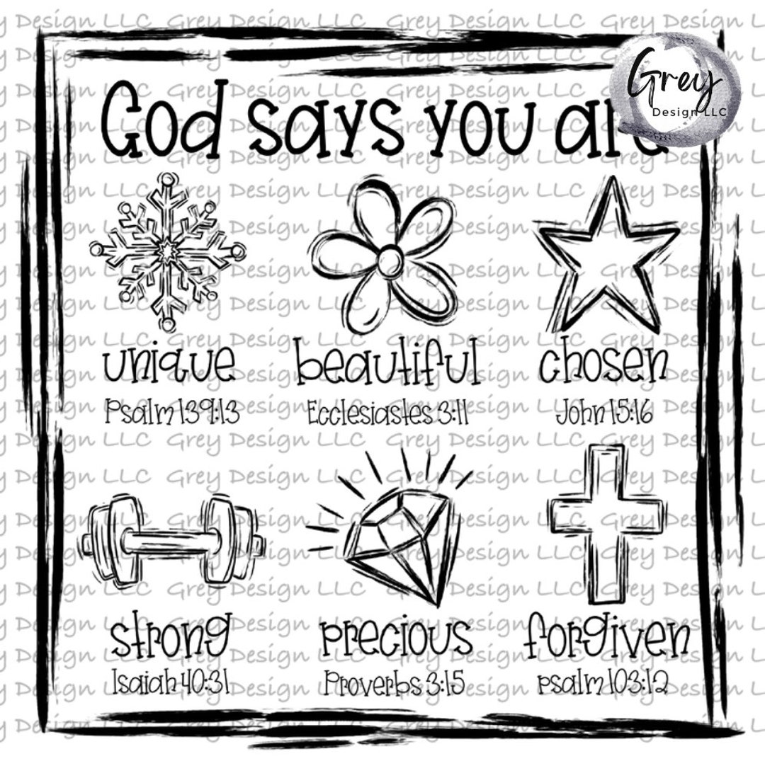 God Says You Are Png | Single Color Svg | Christianity Png | Bible ...