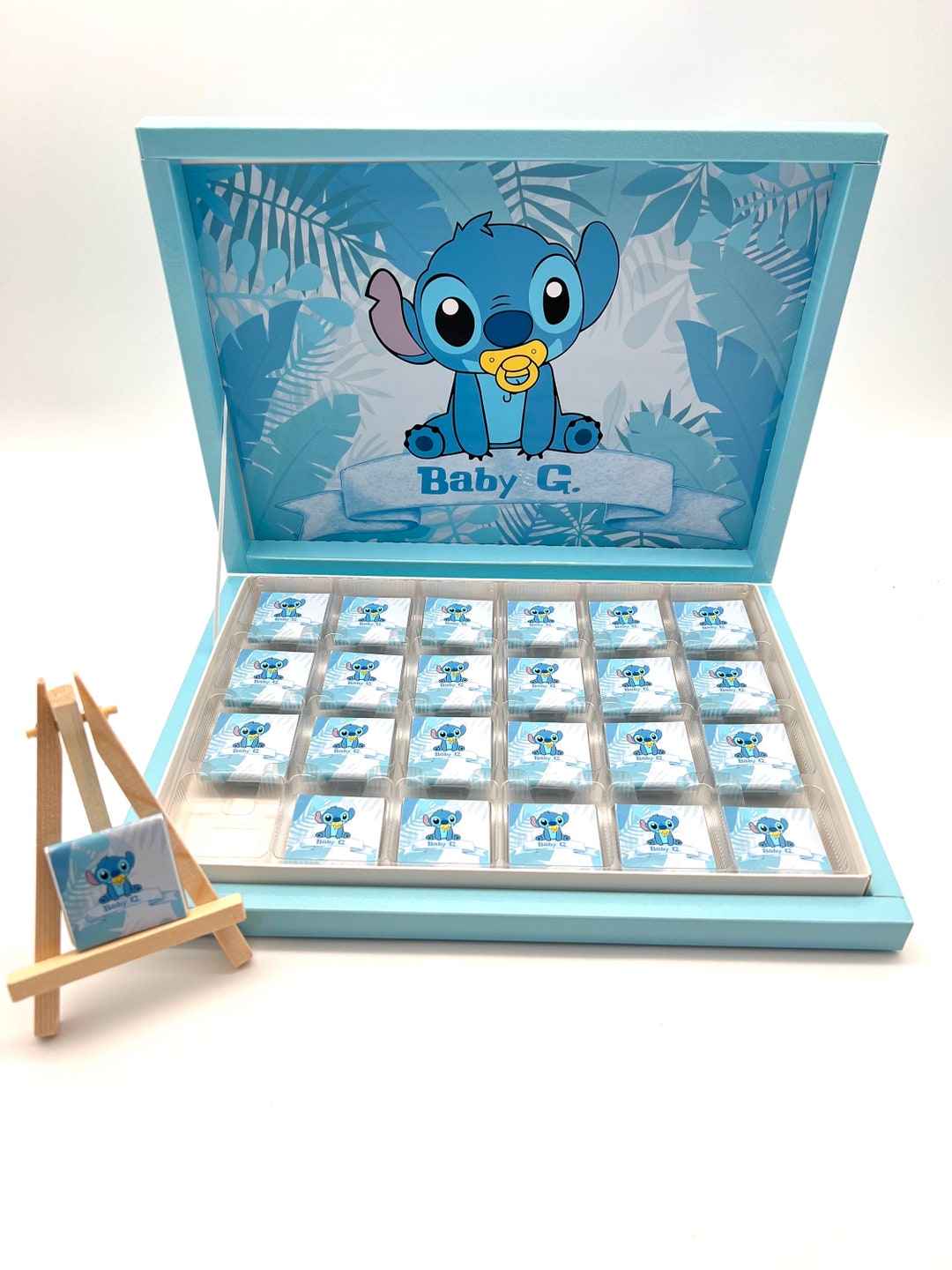 Chocolate Box Personalized Stitch Guest Gift Party Bag Children's ...