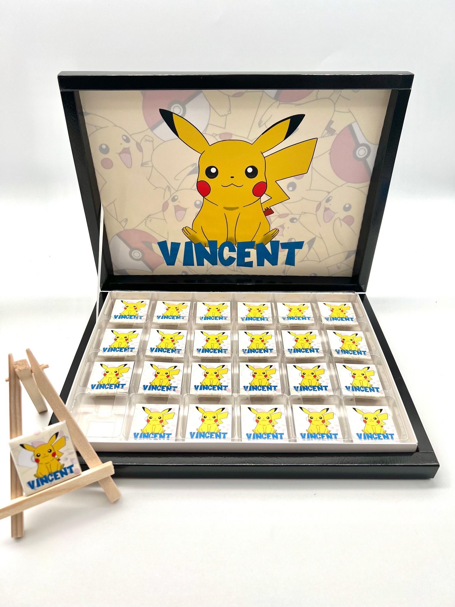 Chocolate Box Personalized Pokémon Pikachu Chocolate Guest Gift Party ...