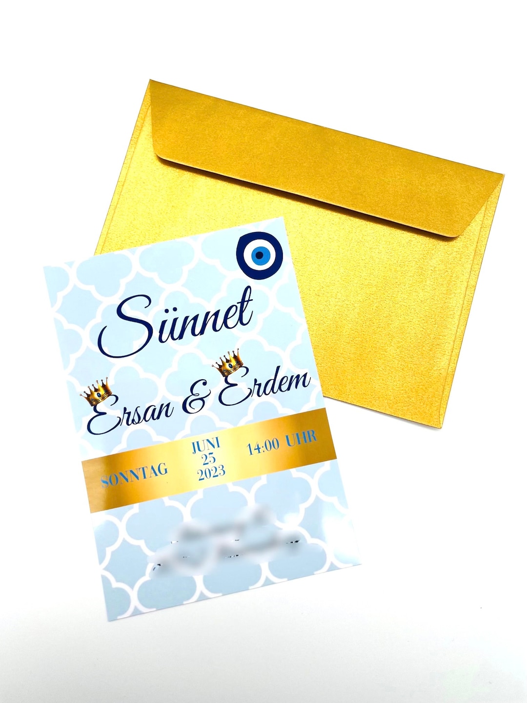 Invitation Sunnet Circumcision Party Invitation Card Black Personalised ...