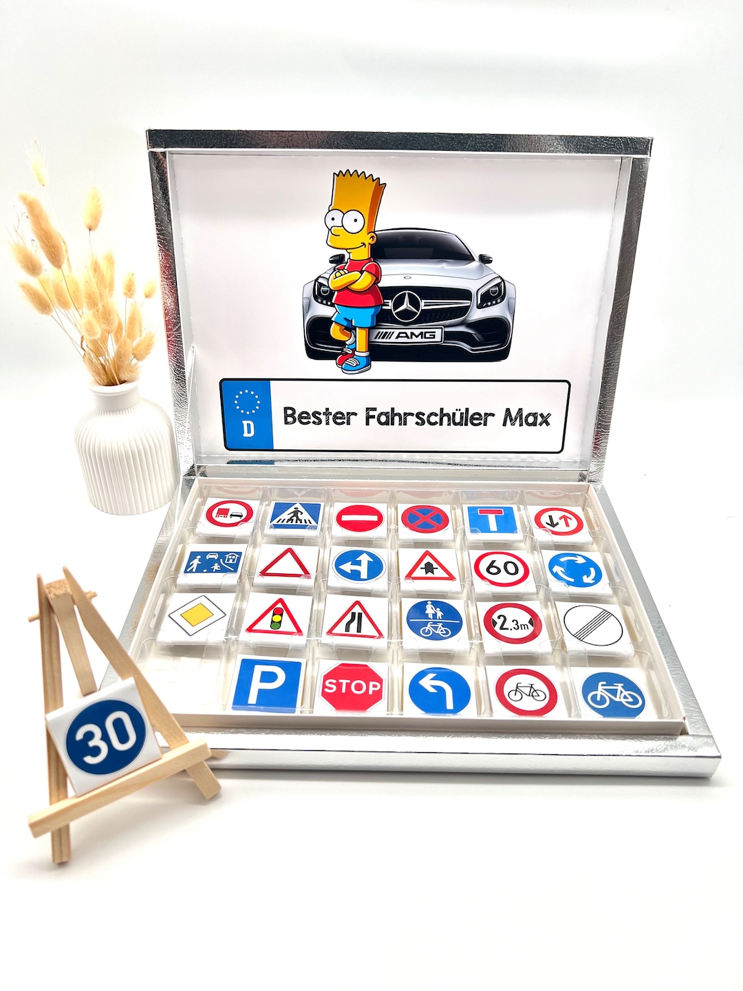 Chocolate Box Personalized Bart Simpsons Driving School Driving License ...