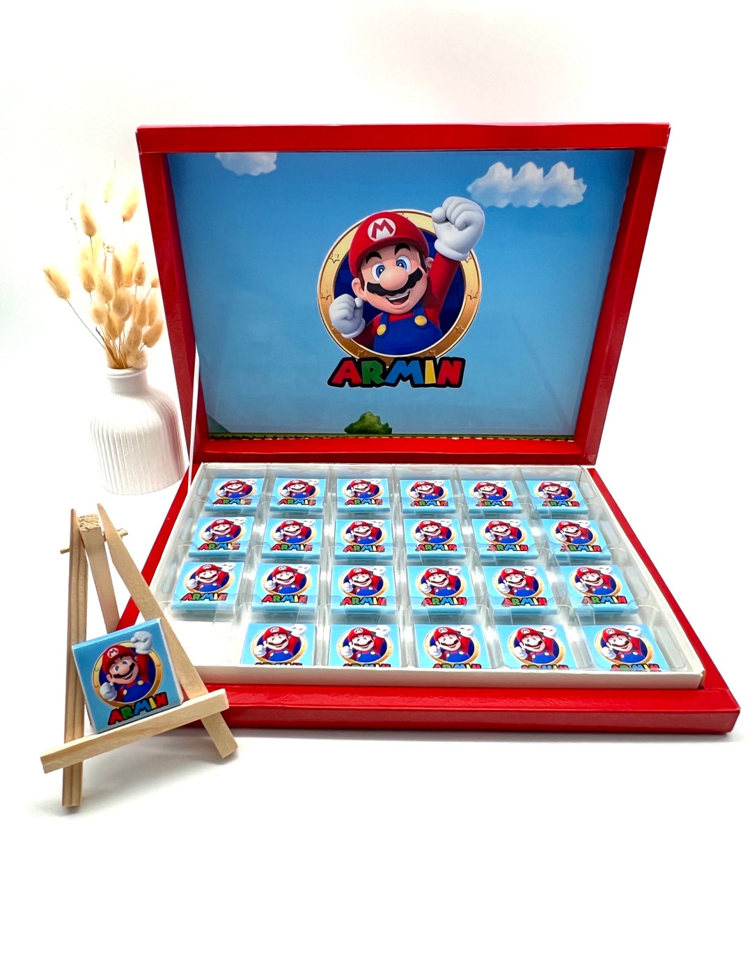 Chocolate Box Personalized Super Mario Guest Gift Gift Party Favor ...