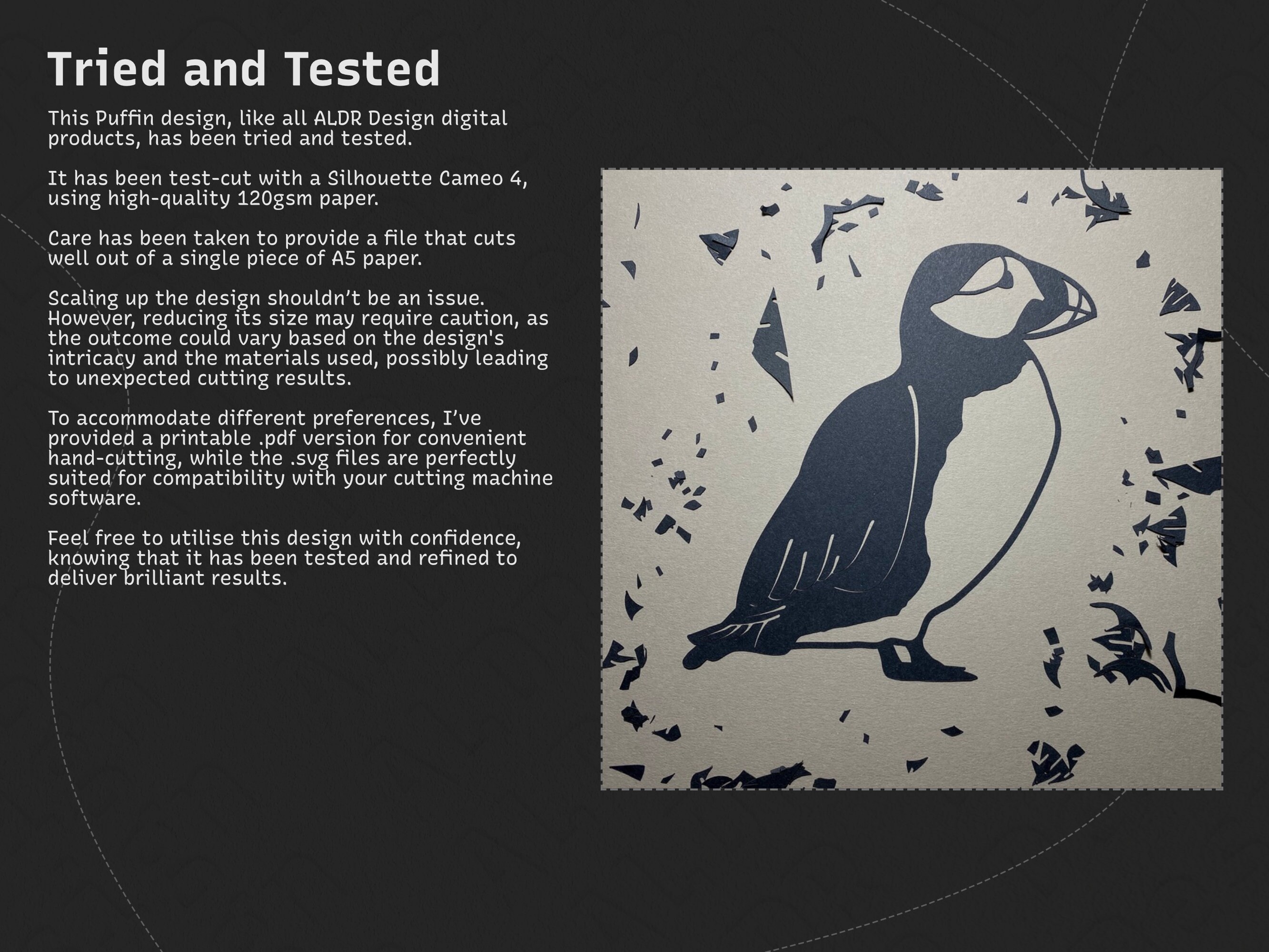 Puffin SVG Template: Papercut Design for Cricut, Silhouette (digital ...