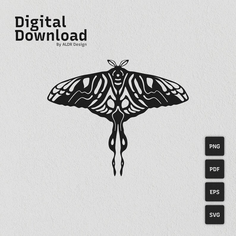Luna Moth SVG Template: Papercut Design (digital Download) - Etsy