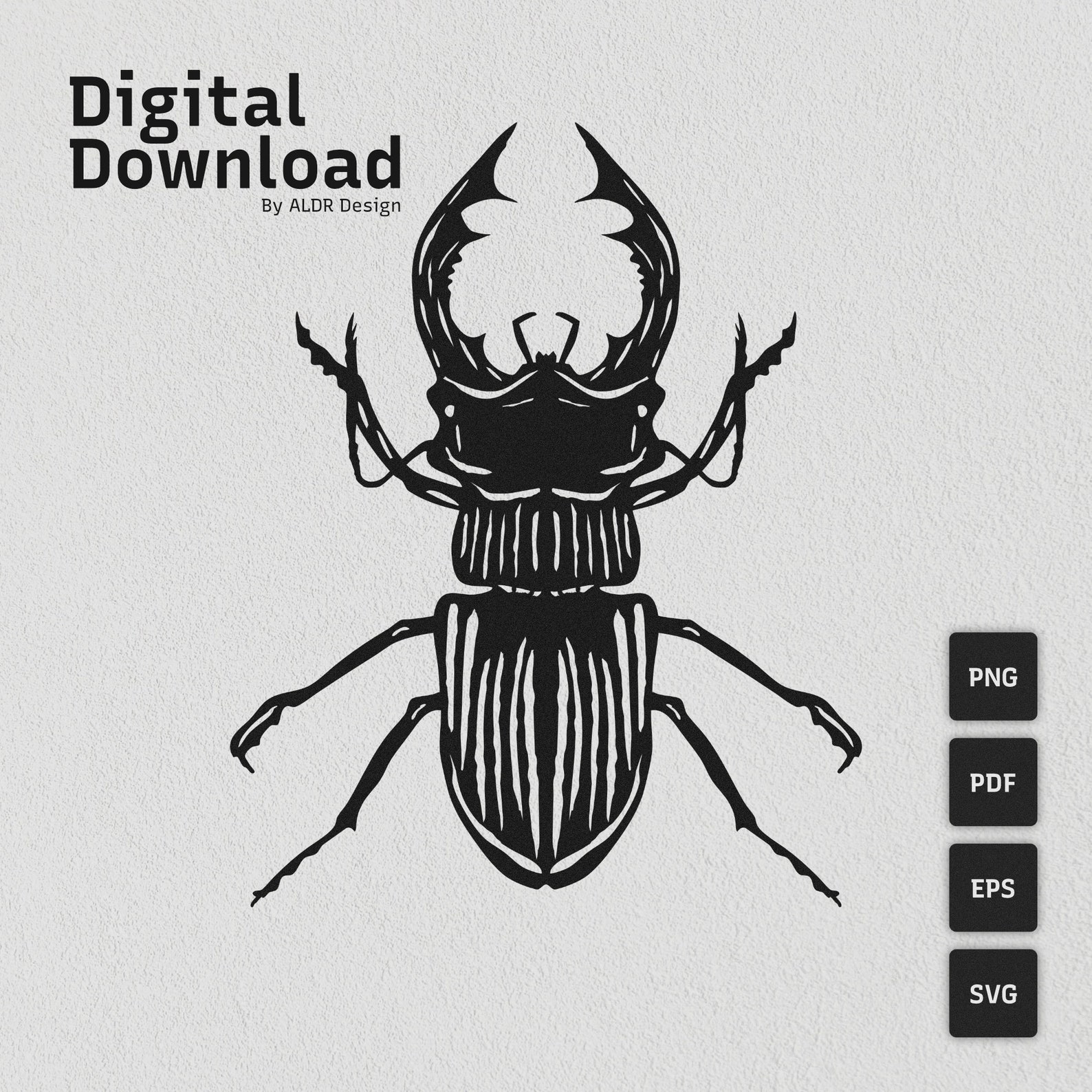 Stag Beetle SVG Template: Papercut Design (digital Download) - Etsy