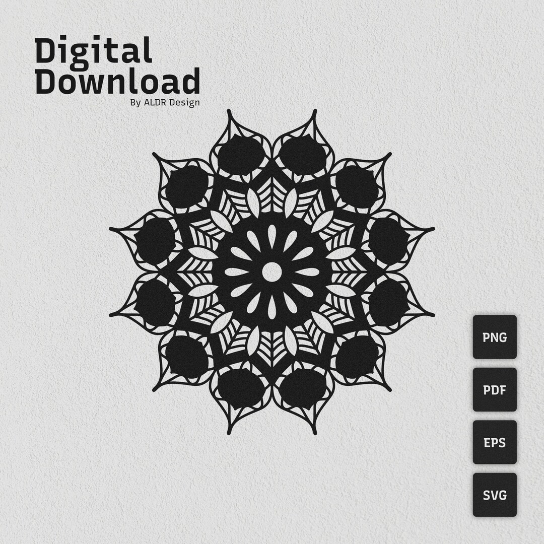 Mandala 03 - SVG Template | Papercut Design | Cricut, Silhouette ...