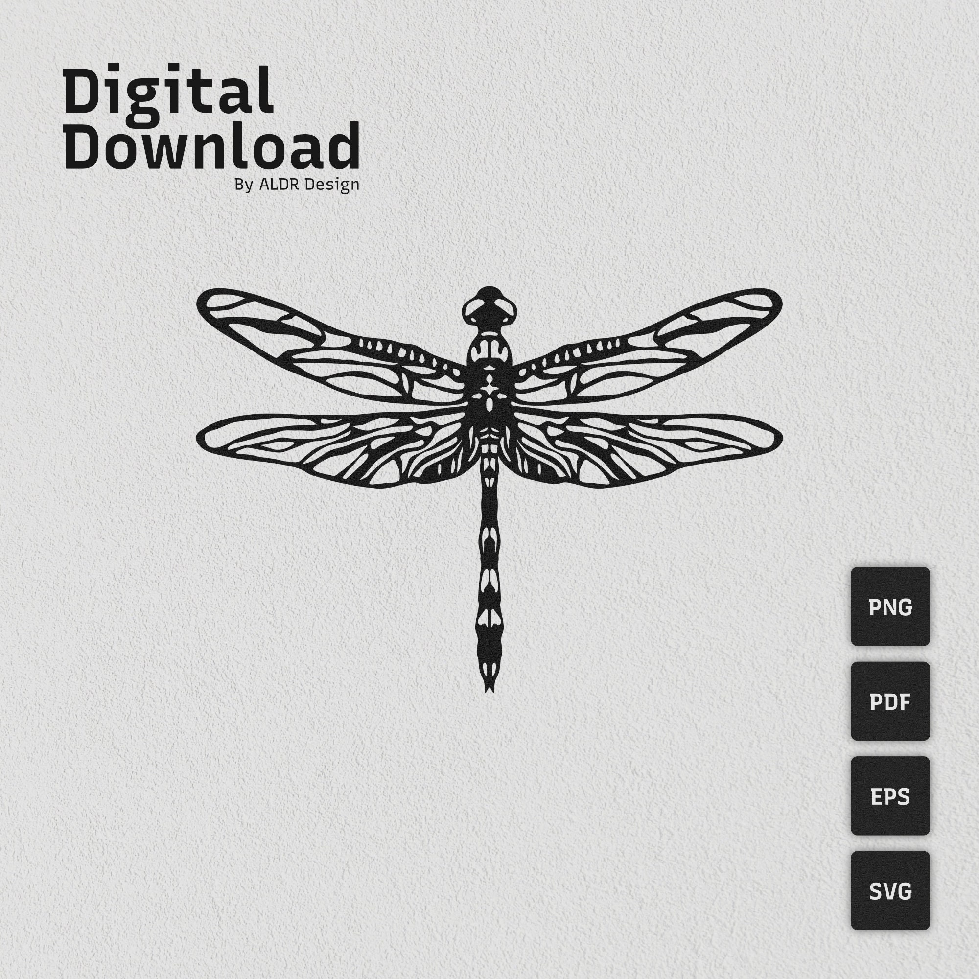 Dragonfly SVG Template | Papercut Design | Cricut, Silhouette ...