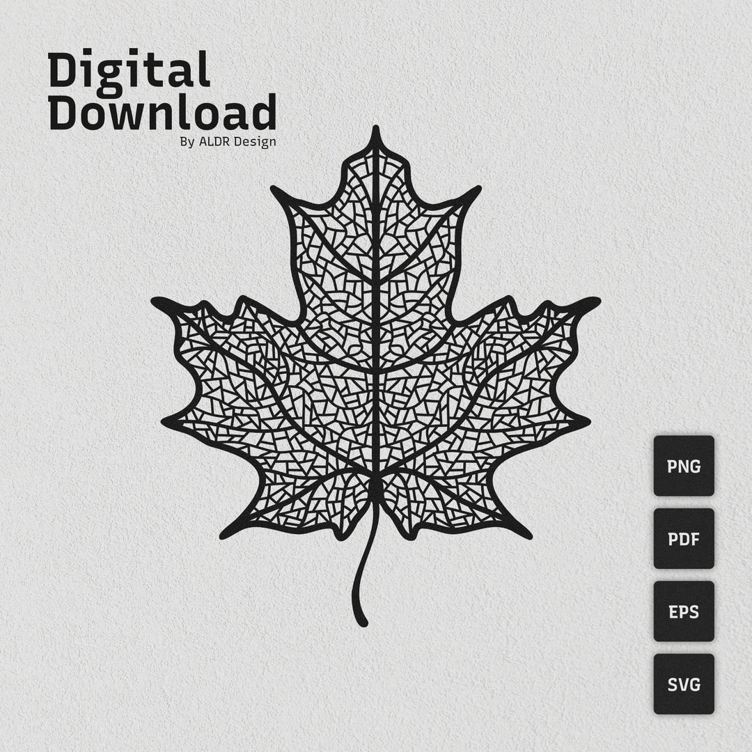 Leaf SVG Template: Papercut Design (digital Download) - Etsy