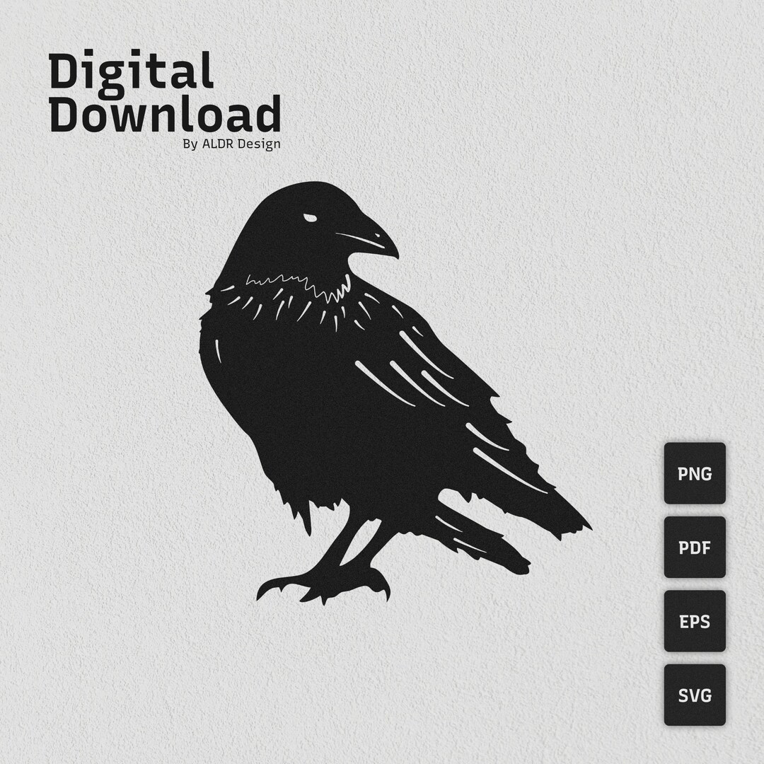 Crow SVG Template | Papercut Design | Cricut, Silhouette, Glowforge and ...