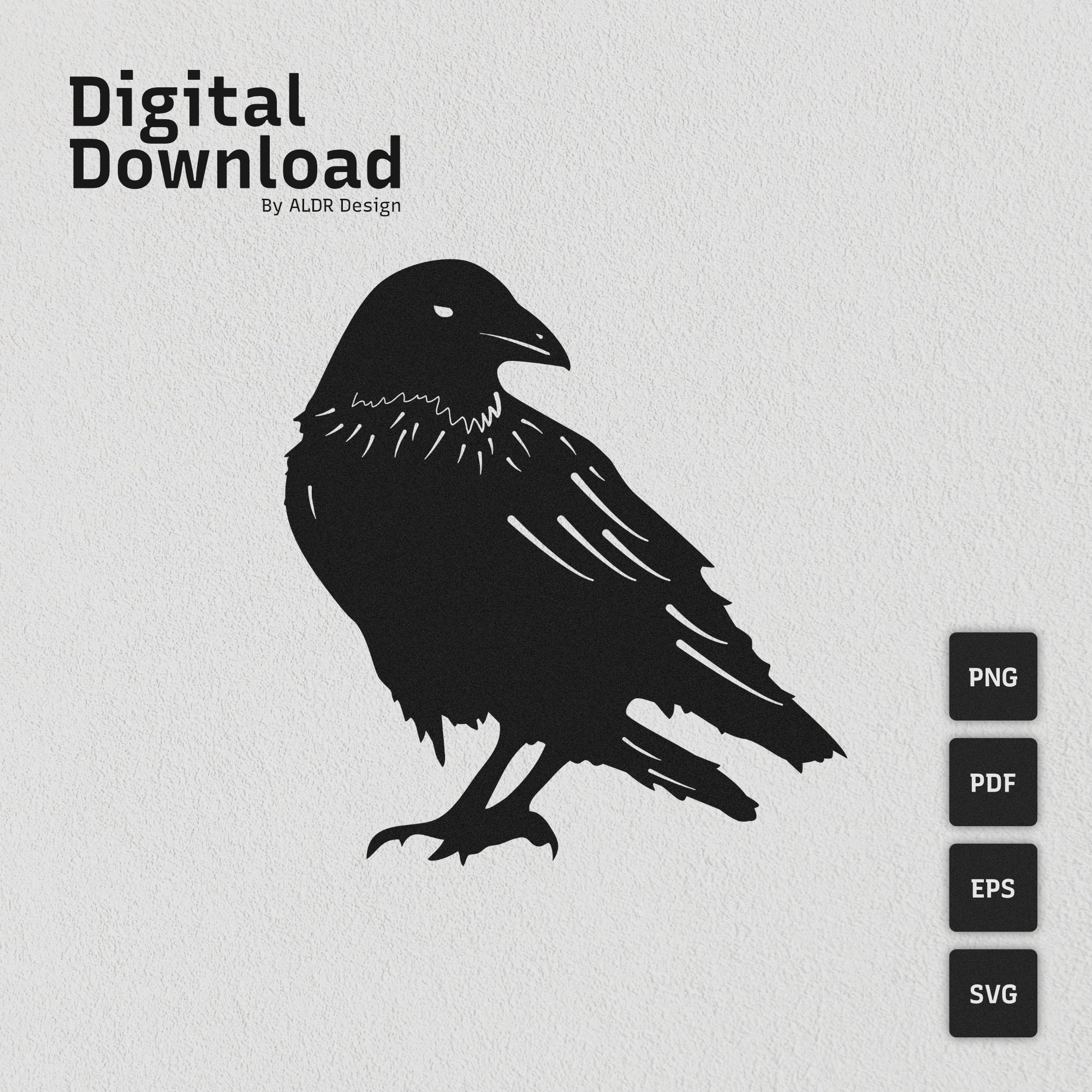 Crow SVG Template: Papercut Design, Cricut, Silhouette (digital ...