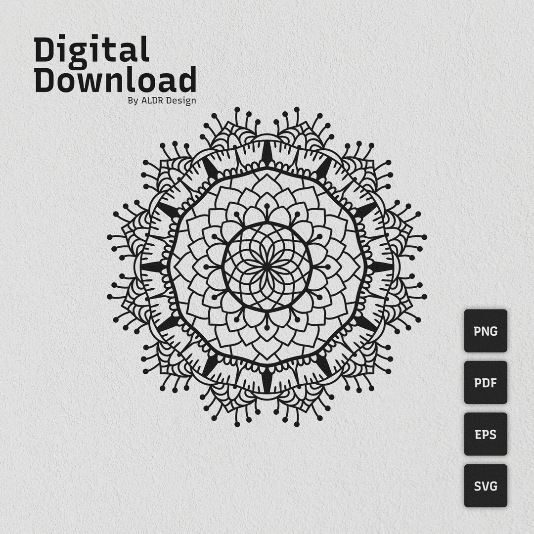 Mandala 08 - SVG Template | Papercut Design | Cricut, Silhouette ...