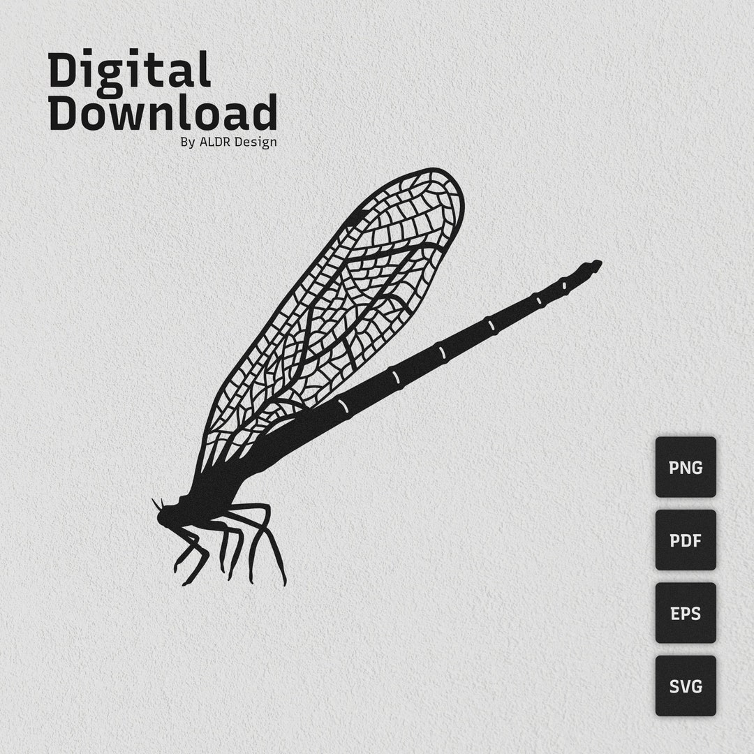 Modelo SVG de libélula: Design de recorte de papel, Cricut, Silhouette ...