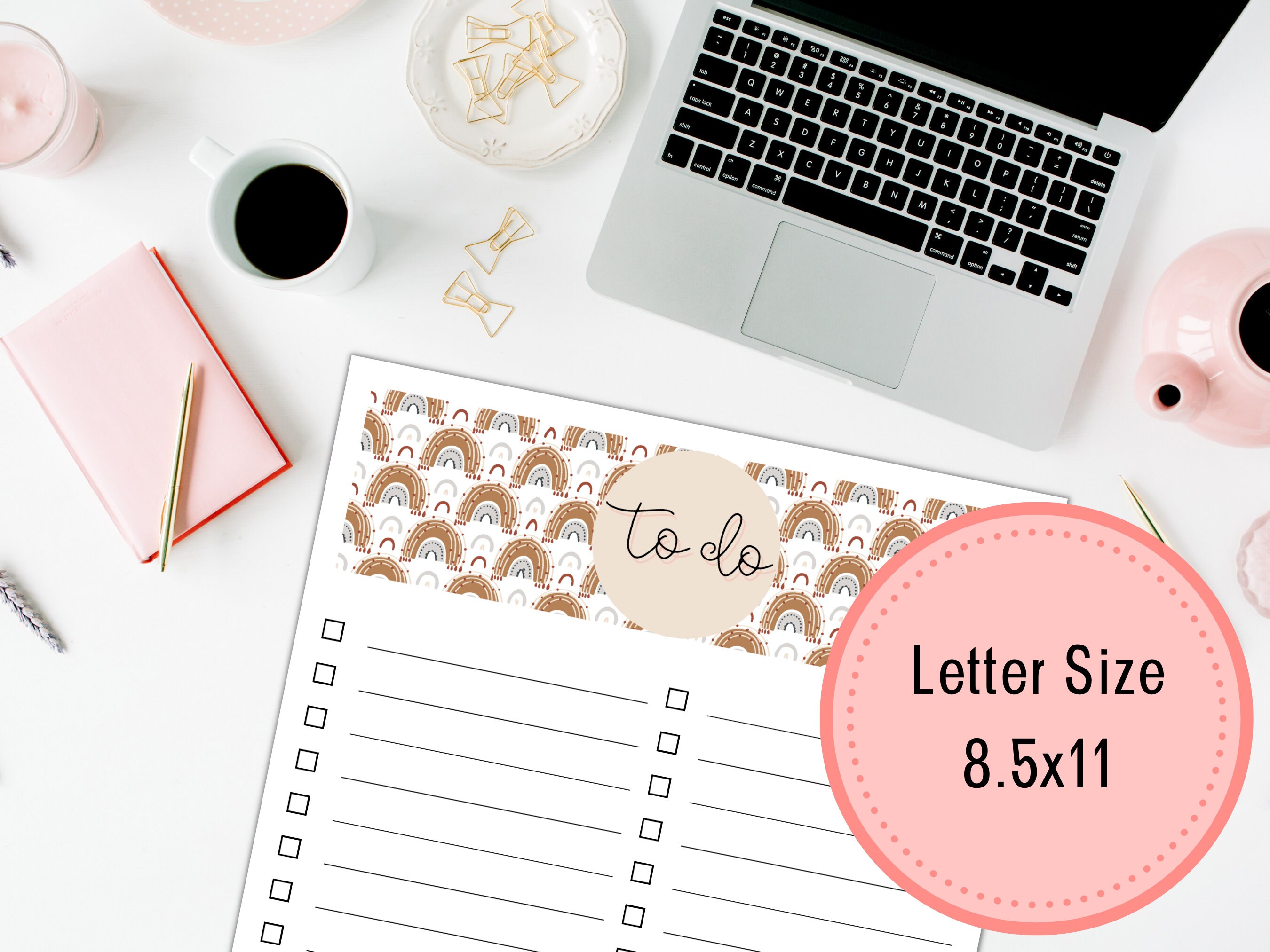Boho Rainbow to Do List Printable | Rainbows Digital Download To-do ...