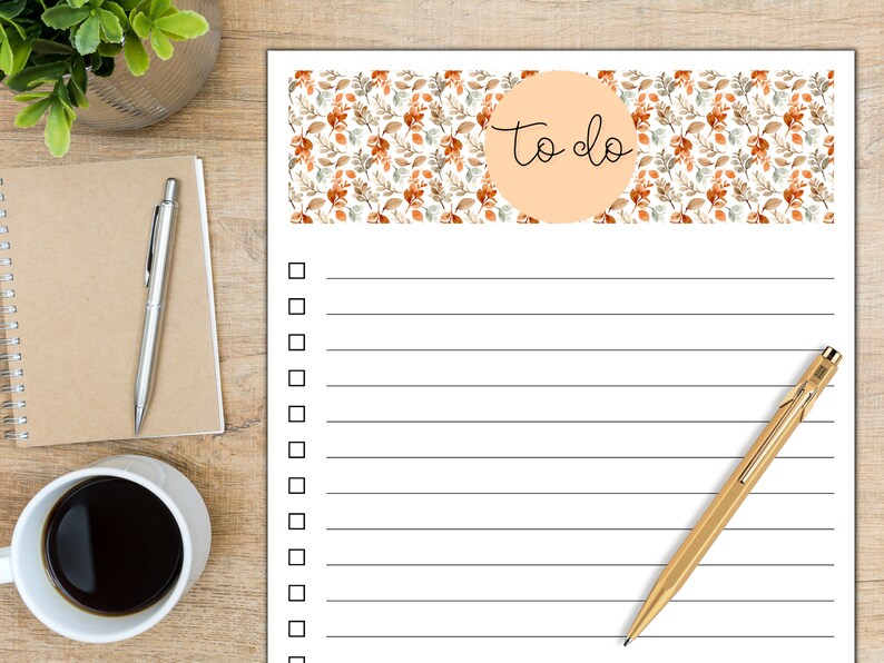 Fall to Do List Printable | Digital Download Notes PDF | Fall Leaves - Etsy