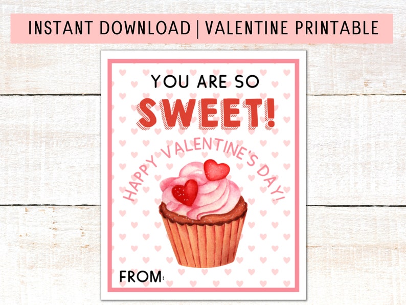 Sweet Valentine Printable | School Valentines Day Cards for Kids ...
