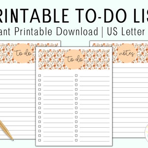 Fall to Do List Printable | Digital Download Notes PDF | Fall Leaves - Etsy