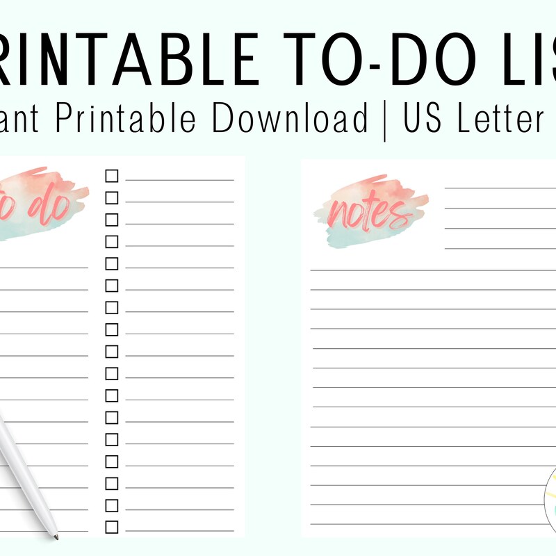 Two Column Notes Template - Etsy