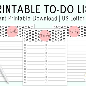 Rainbow to Do List Printable | Digital Download Notes PDF - Etsy