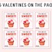 Sweet Valentine Printable School Valentines Day Cards for Kids Instant ...