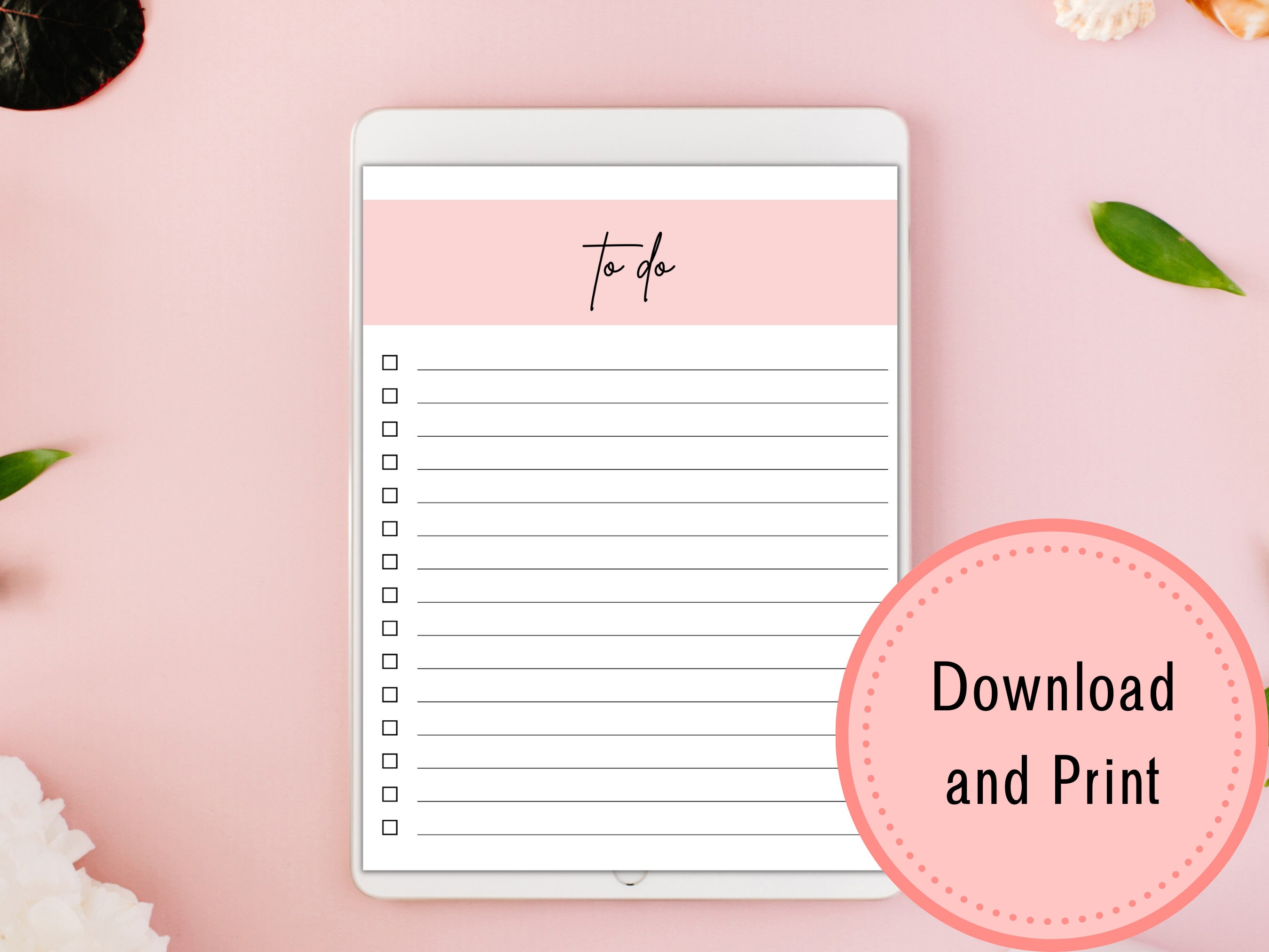 Simple Shopping List | to Do List | Notes | Printable | Digital ...