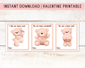 Sweet Valentine Printable School Valentines Day Cards for - Etsy