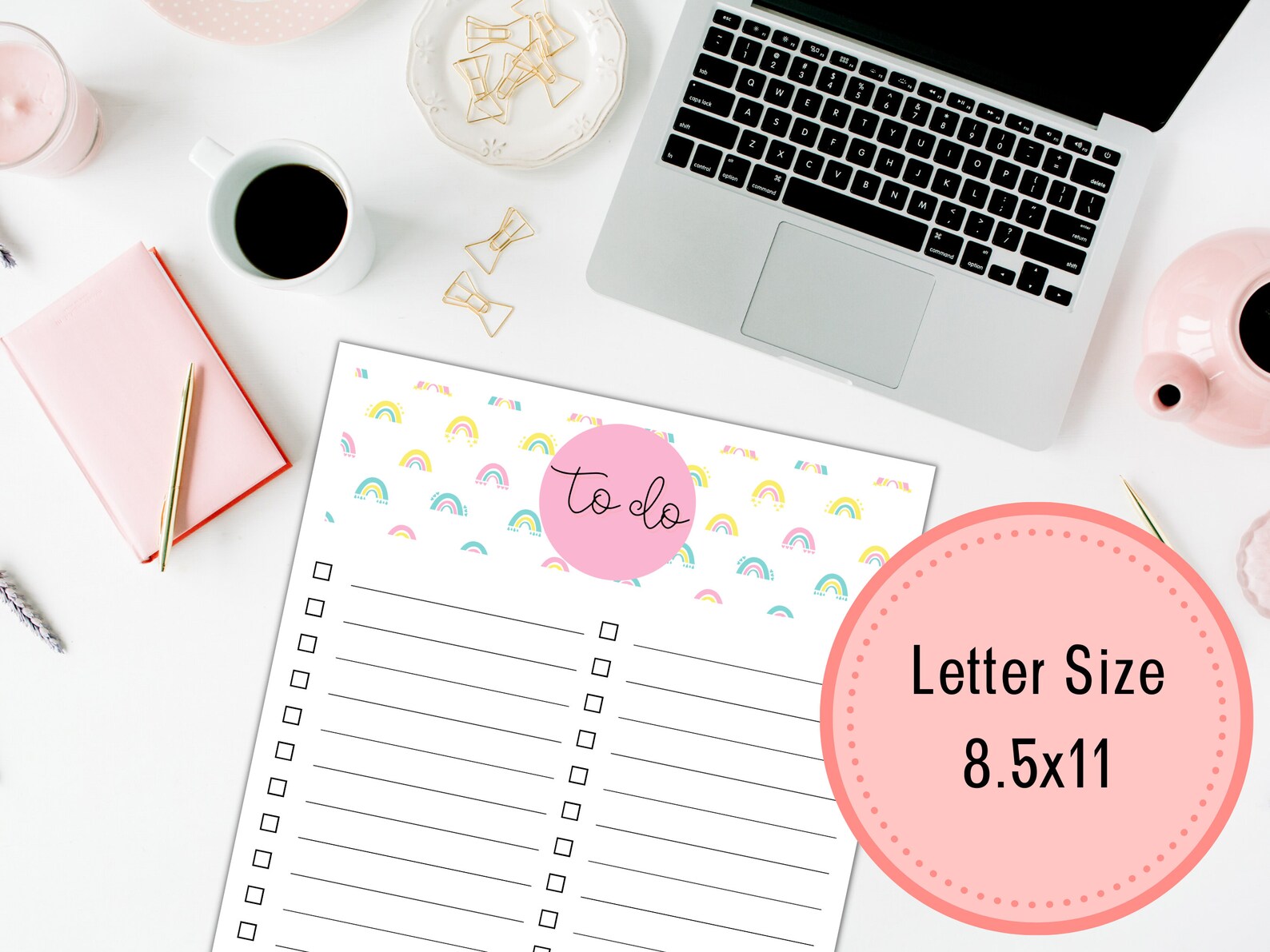 Colorful Rainbow to Do List Printable | Rainbows Digital Download To-do ...