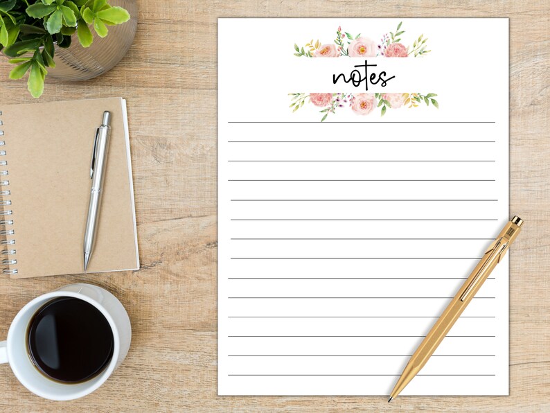 Cute Floral to Do Lists and Notes | Watercolor Printable | Digital ...